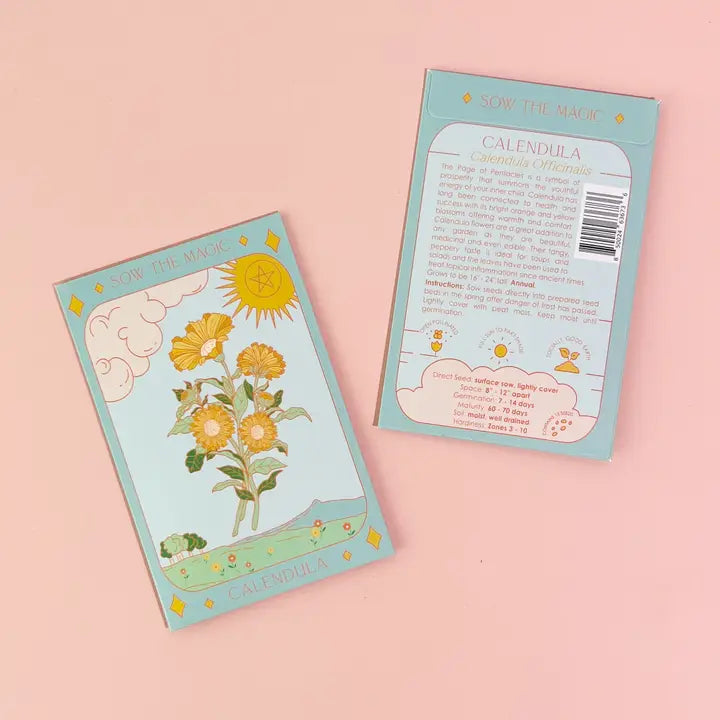 Calendula Tarot Seed Packet | Lena Rose Beauty
