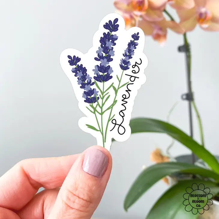 Lavender Flower Vinyl Sticker | Lena Rose Beauty